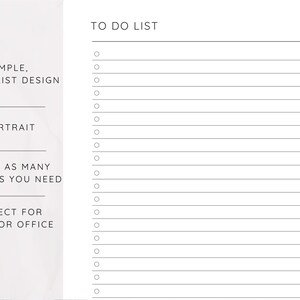 To Do List Printable, to Do List Planner, Printable PDF, Minimalist ...