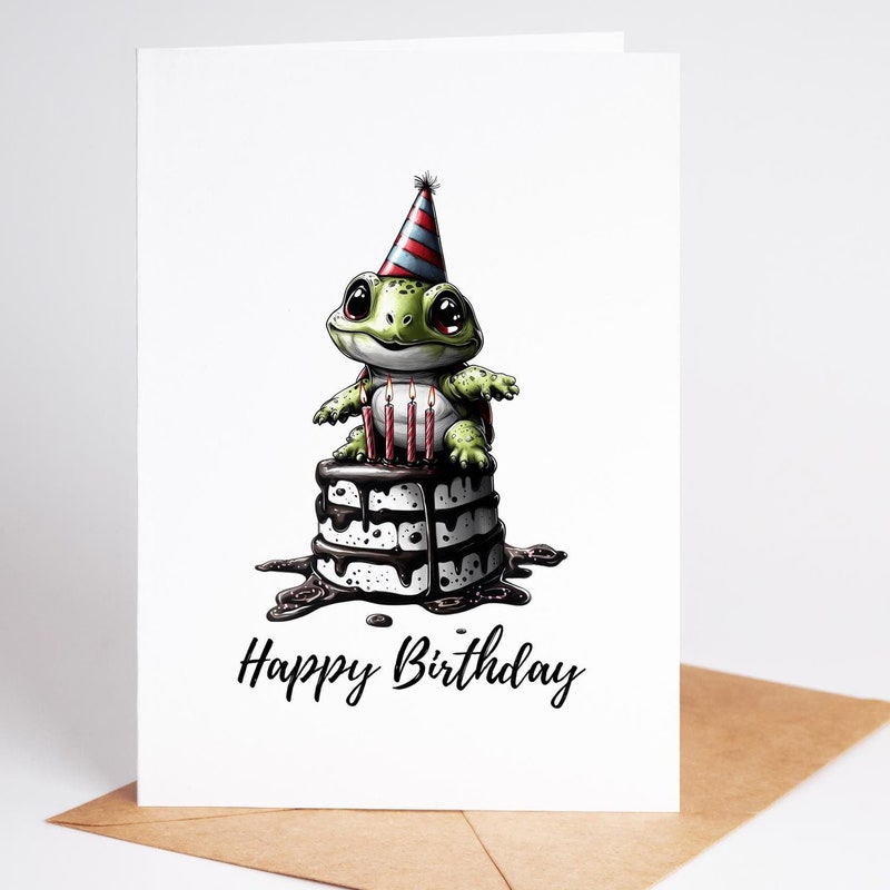 Turtle Birthday Card - Etsy