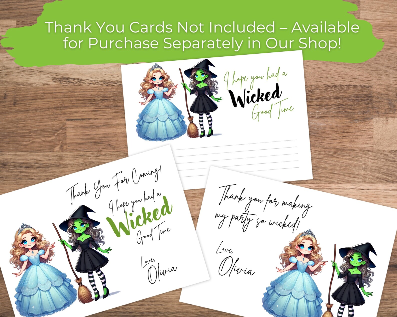Wicked Birthday Invitation, Broadway-themed Birthday Party, Editable ...