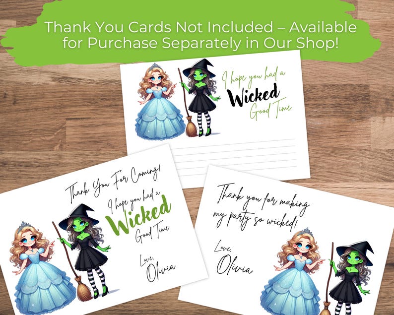 Wicked Birthday Invitation, Broadway-themed Birthday Party, Editable ...
