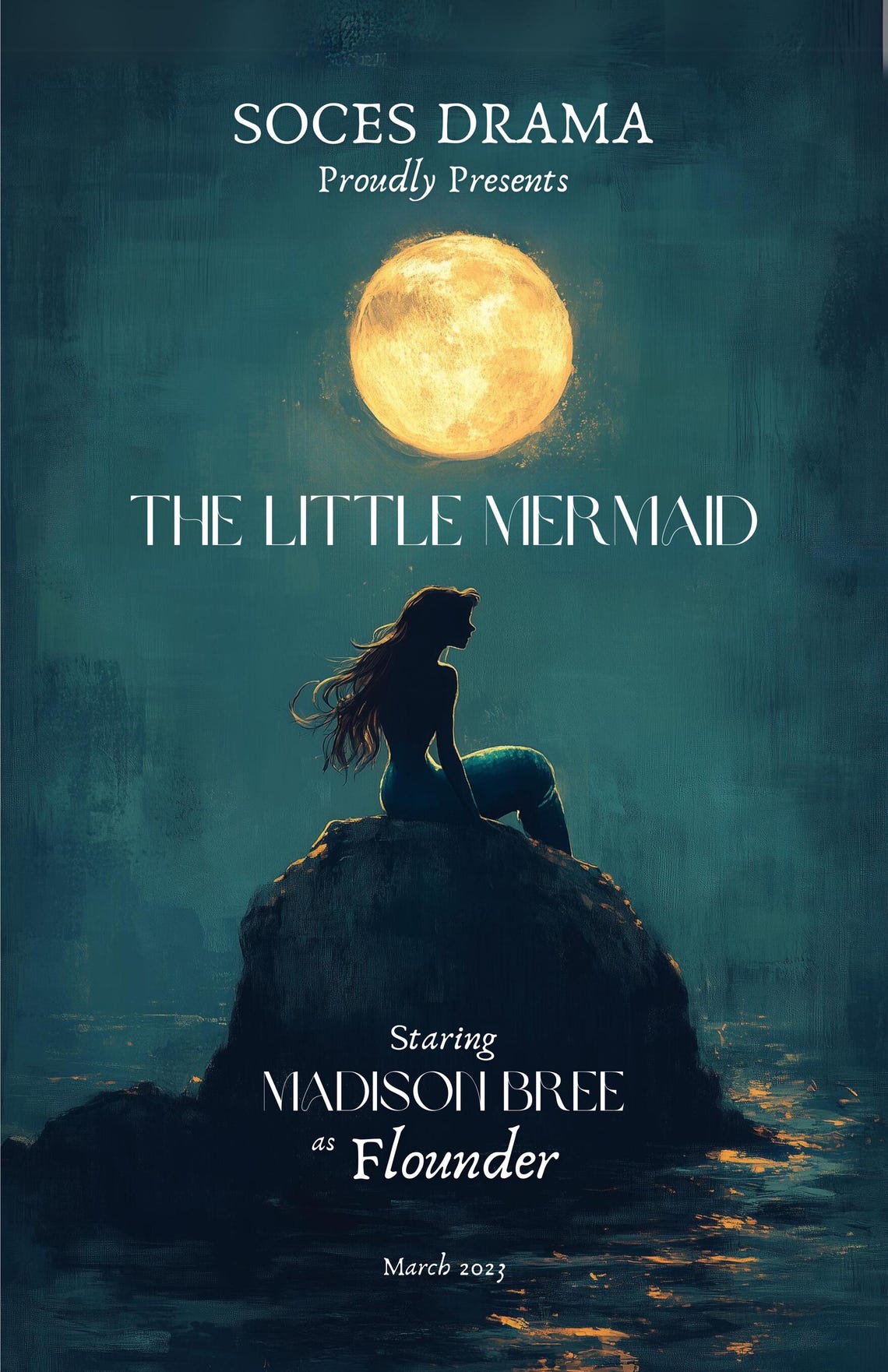 Custom 'the Little Mermaid' Theater Poster for Kids | Personalized Play ...