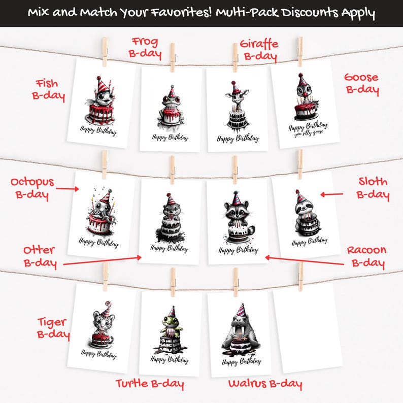 Funny Walrus Birthday Card: Sardine Cake, Quirky Marine Life - Etsy