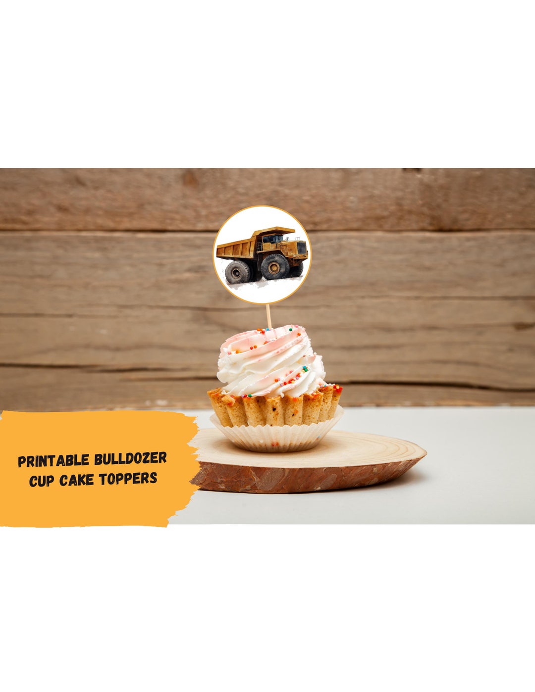 Dump Truck Cupcake Topper | Construction Birthday Party Decor ...