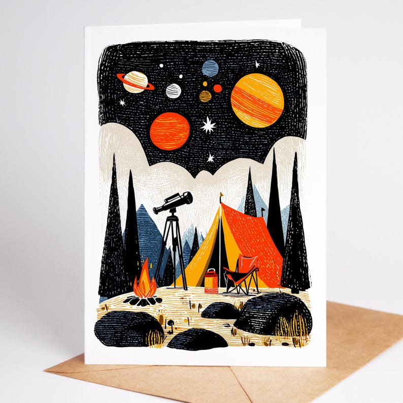 Camping Gifts Greeting Card Set | Camping Greeting Cards | Outdoor ...