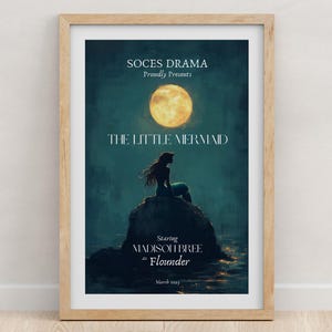 Custom the Little Mermaid Poster | Personalized Theatre Gift | Play ...