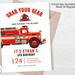 Firetruck Birthday Invitation Fireman Party Invite Firefighter Birthday ...