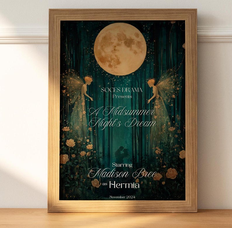 Custom A Midsummer Night’s Dream Poster | Personalized Shakespeare ...