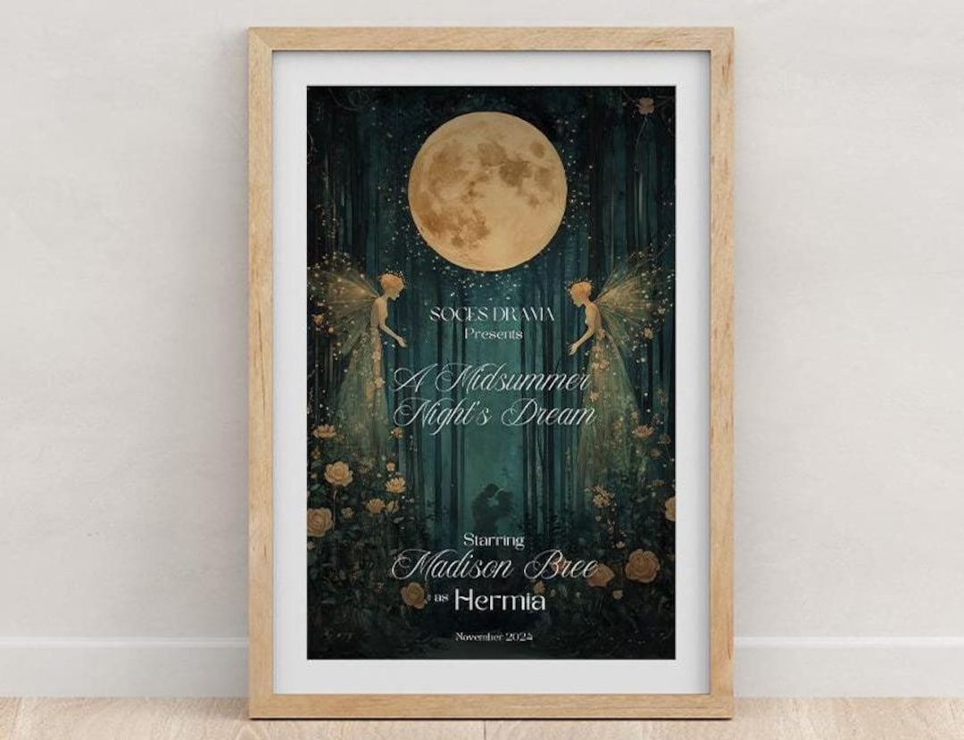 Custom A Midsummer Night's Dream Poster: Personalized Shakespeare Gift ...