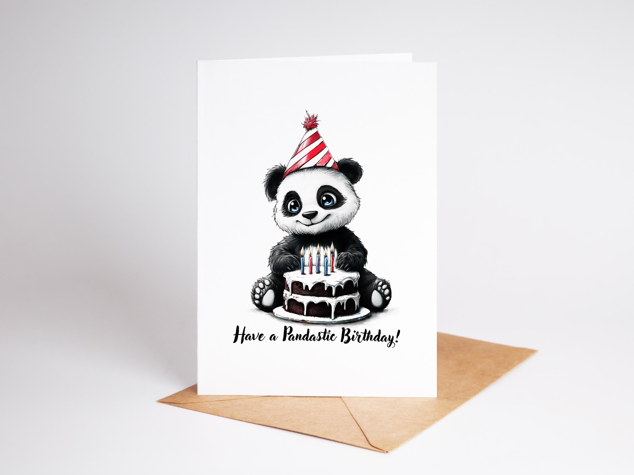 Panda Birthday Card | Have a Pandastic Birthday Card | Cute Animal ...