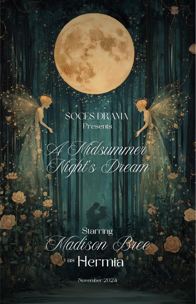 Custom A Midsummer Night’s Dream Poster | Personalized Shakespeare ...