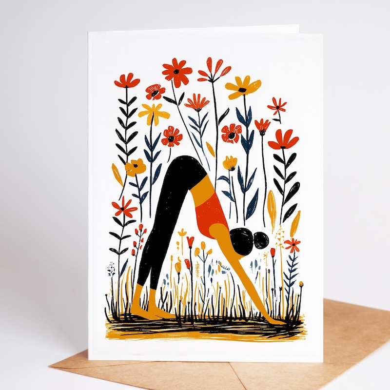 Yoga Note Cards - Etsy