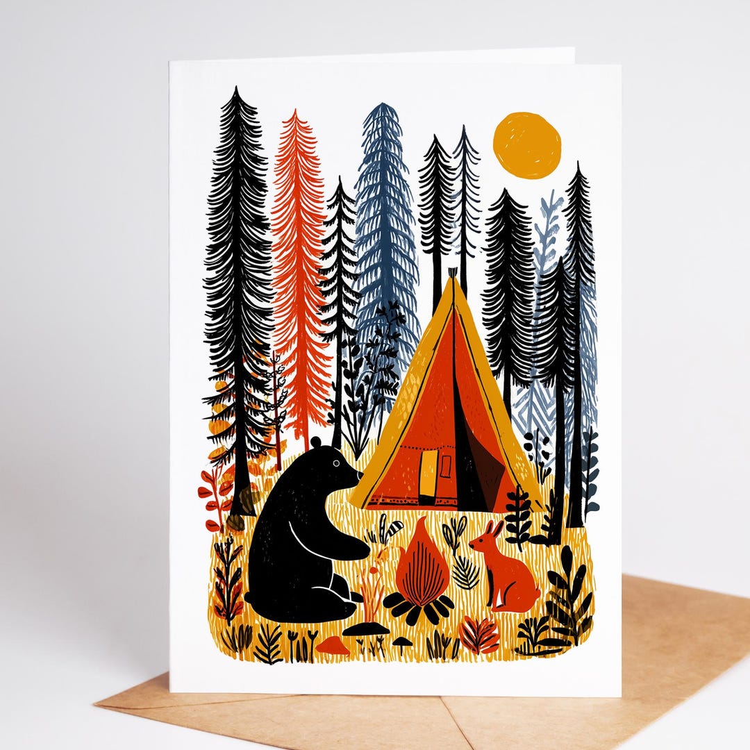Camping Gifts Greeting Card Set | Camping Greeting Cards | Outdoor ...