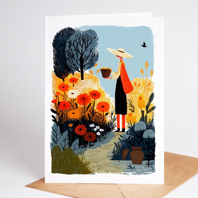 Gardening Greeting Cards: Set of 10 Unique Garden-themed Note Cards - Etsy