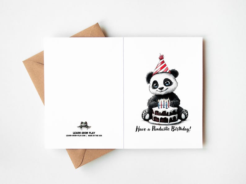 Panda Birthday Card | Have a Pandastic Birthday Card | Cute Animal ...