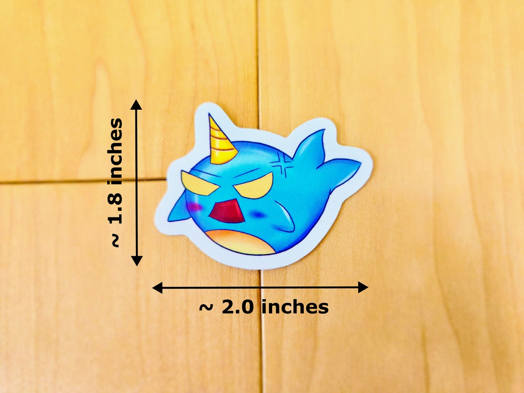 Rage Narwhal Vinyl Sticker Cute Kawaii Anime Chibi Emoji Animal Sticker ...