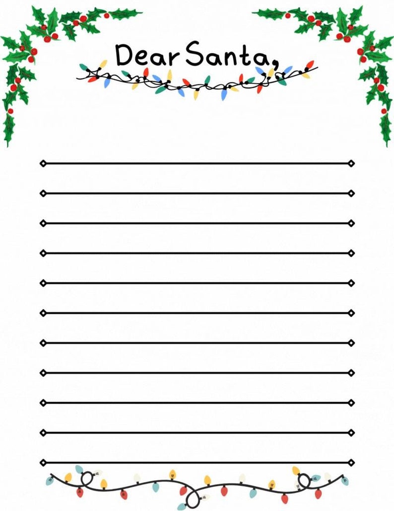 Dear Santa Letter - Etsy