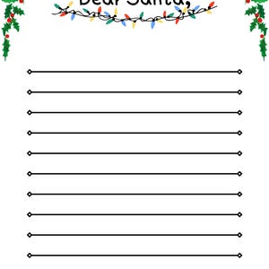 Dear Santa: A Personal Letter Template for Kids - Etsy