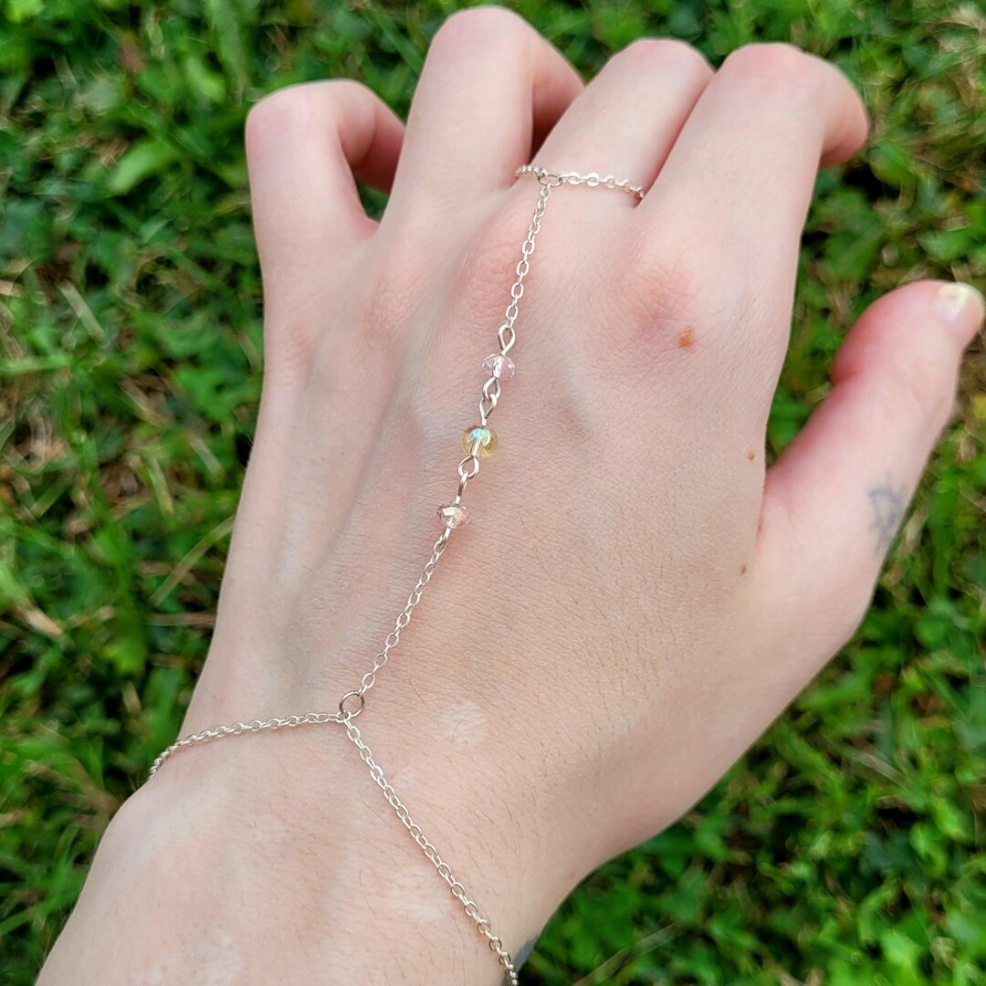 Set of Silver Hand Chains - Etsy