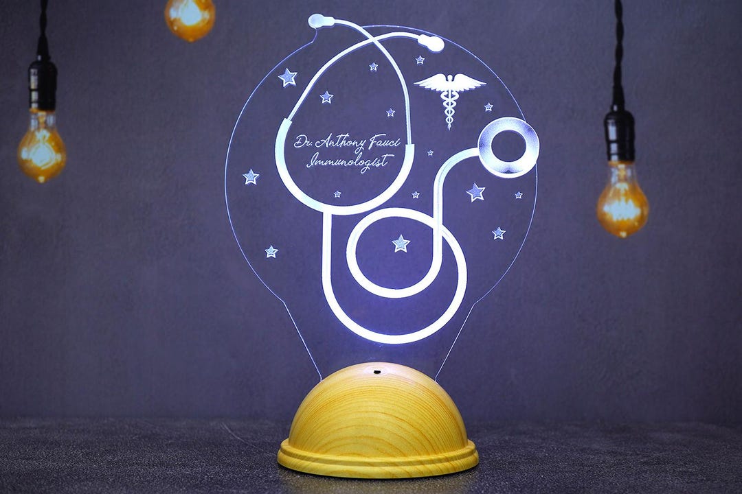 Doctor Stethoscope Personalized 3D LED Lamp - Customizable Night Light ...