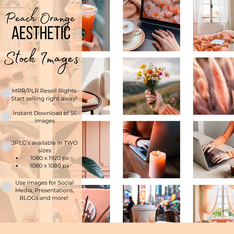 Social Media Aesthetic Photos Peach Stock Images Instant Download and ...