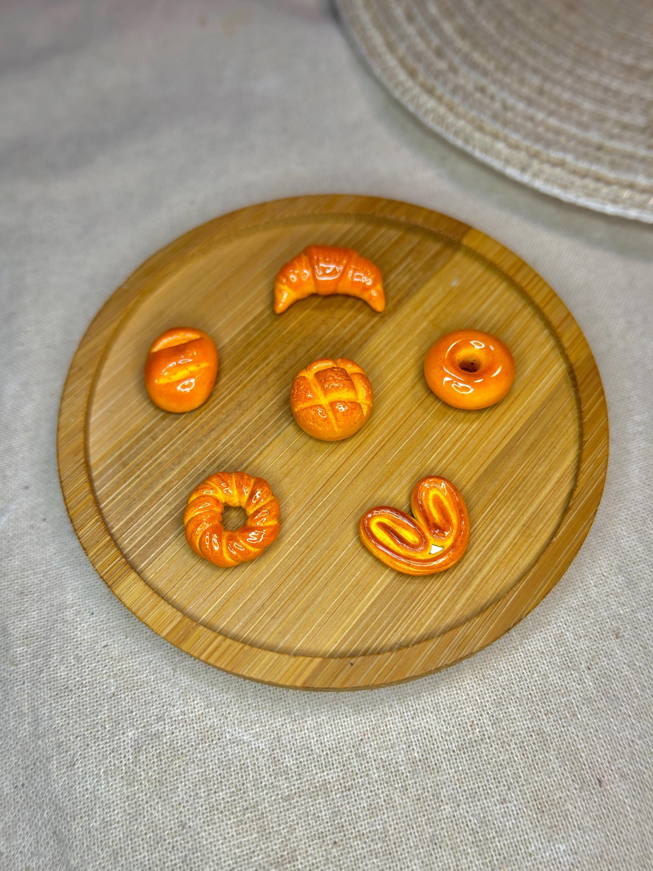 Handcrafted Miniature Bread Fridge Magnets Set - Cute and Whimsical ...