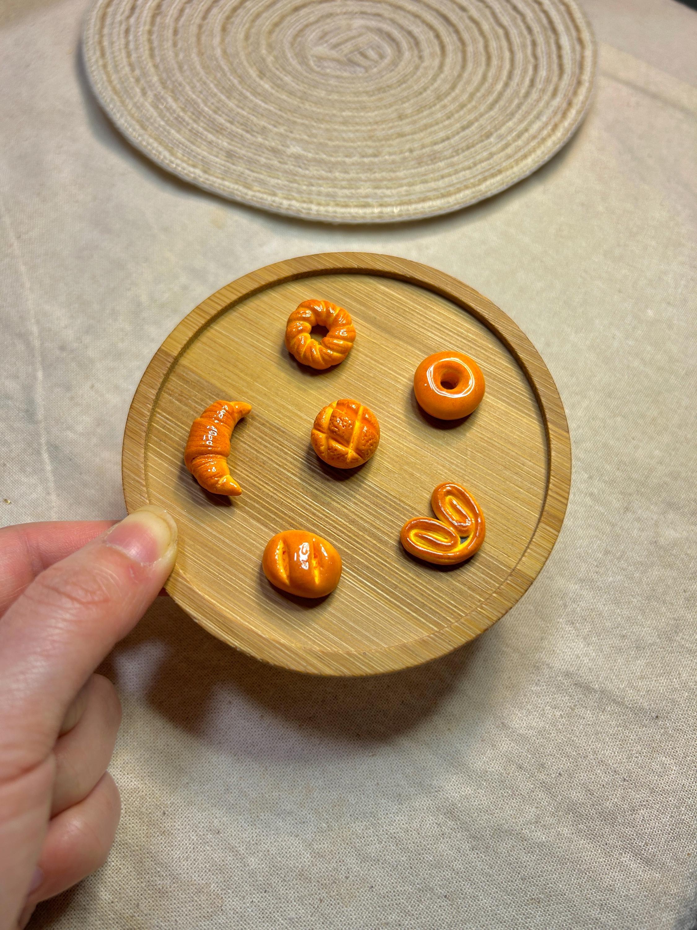Handcrafted Miniature Bread Fridge Magnets Set - Cute and Whimsical ...