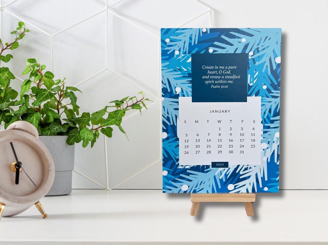 Bible Verse Calendar 2025 | Inspirational 2025 Christian Desk Calendar ...