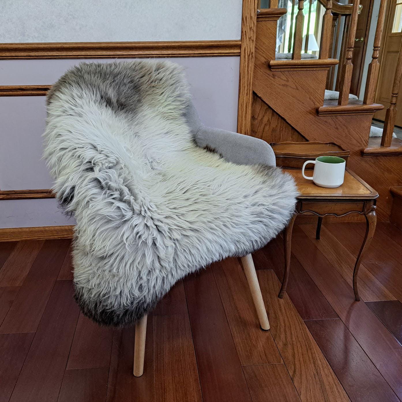 RUSTIC Real Sheepskin Rug - Soft, Cozy, Warm - Genuine Sheepskin ...