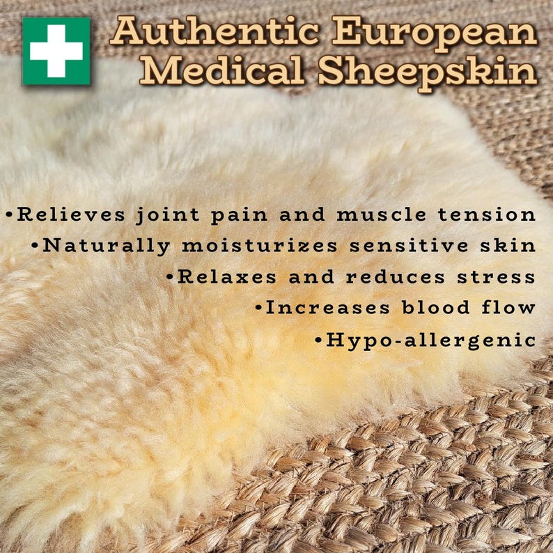 Medical Sheepskin Pad for Bed Sores, Sensitive Skin, Pain | Natural Fur ...
