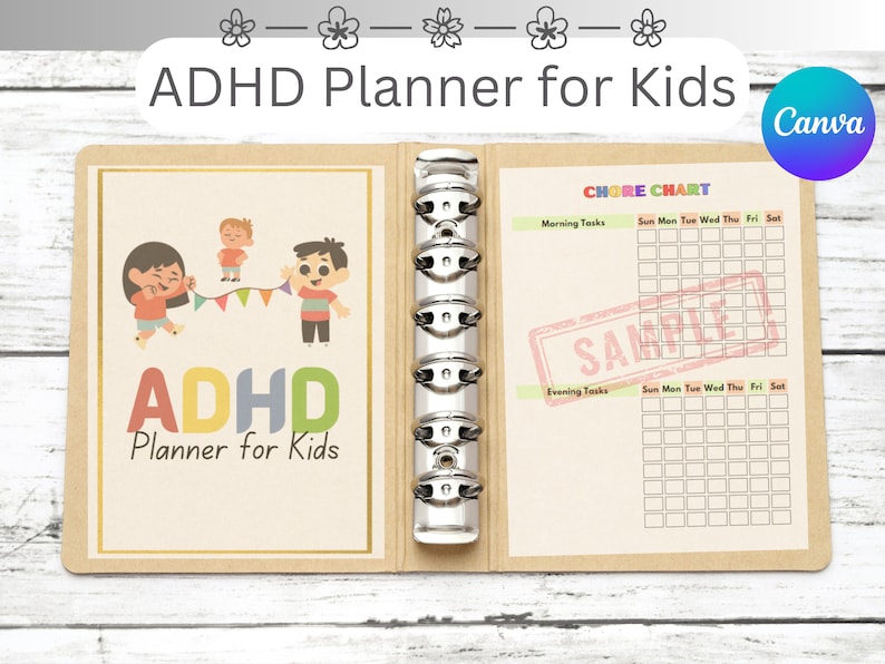 Kids ADHD Planner, Schedule, Routine, Chores, Tasks, Reminders, Ebook ...