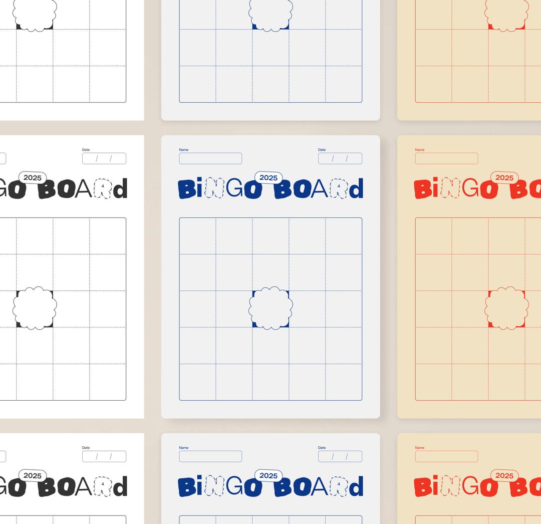 Vision Board Bingo Template Printable and Digital 2025 New Year ...