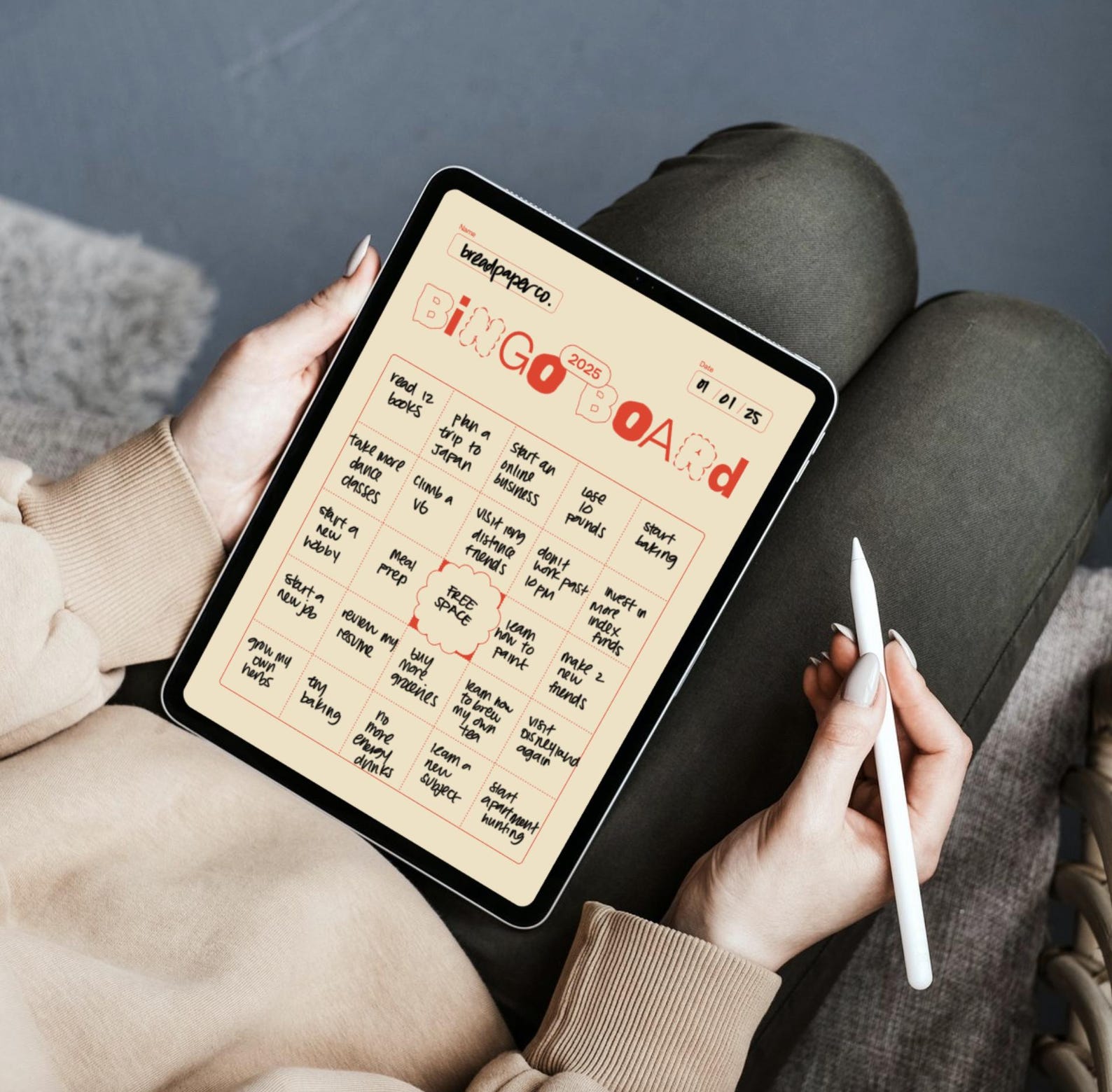 Vision Board Bingo Template Printable and Digital 2025 New Year ...