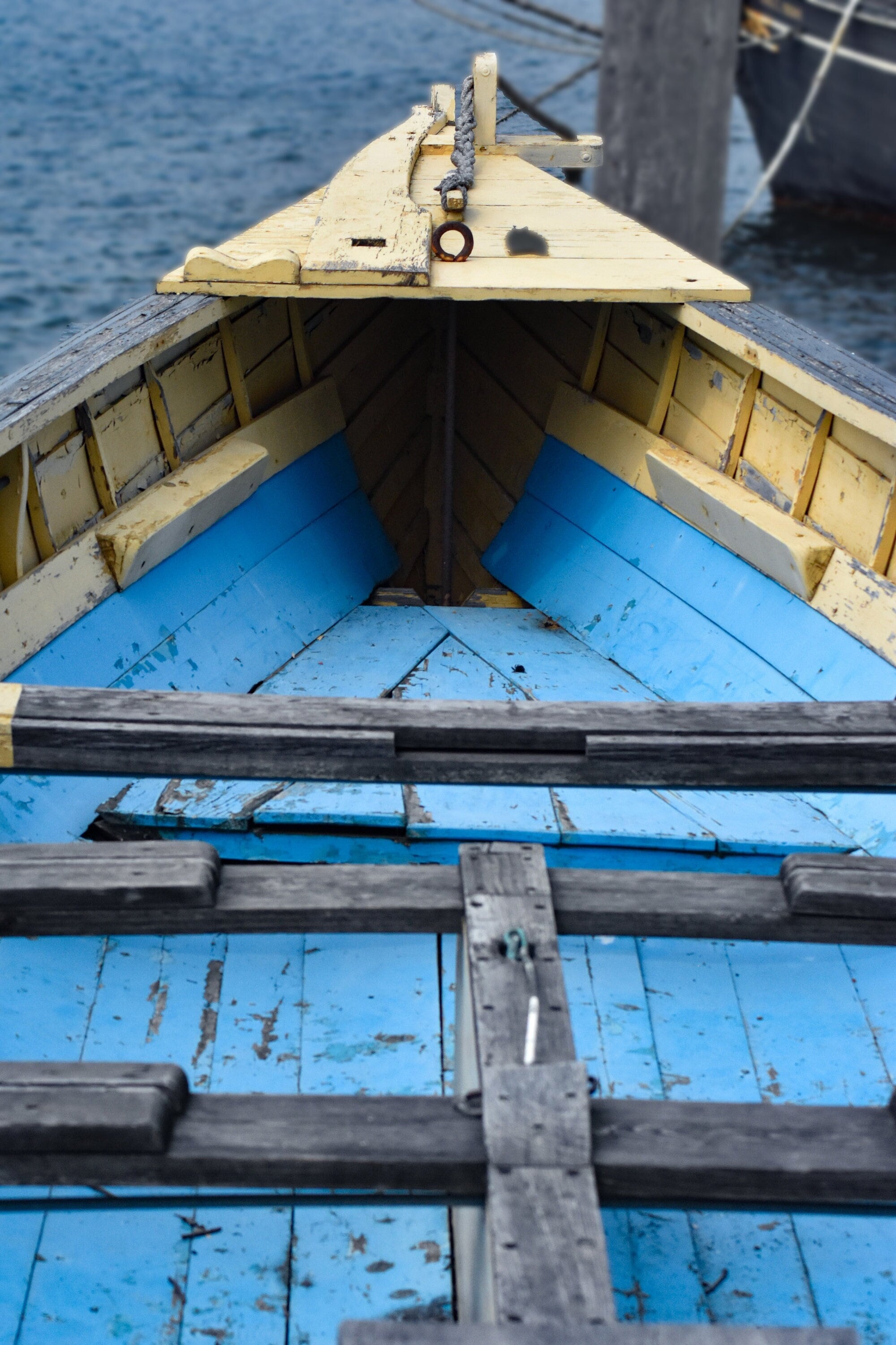 Blue and Yellow Boat, Original Color Photograph by Kim Bailey - Etsy