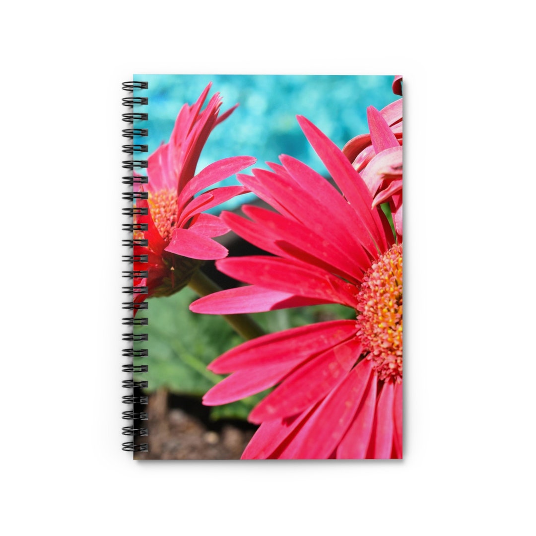 Spiral Notebook "pink Daisies" Photograph by Kim A. Bailey - Ruled Line ...