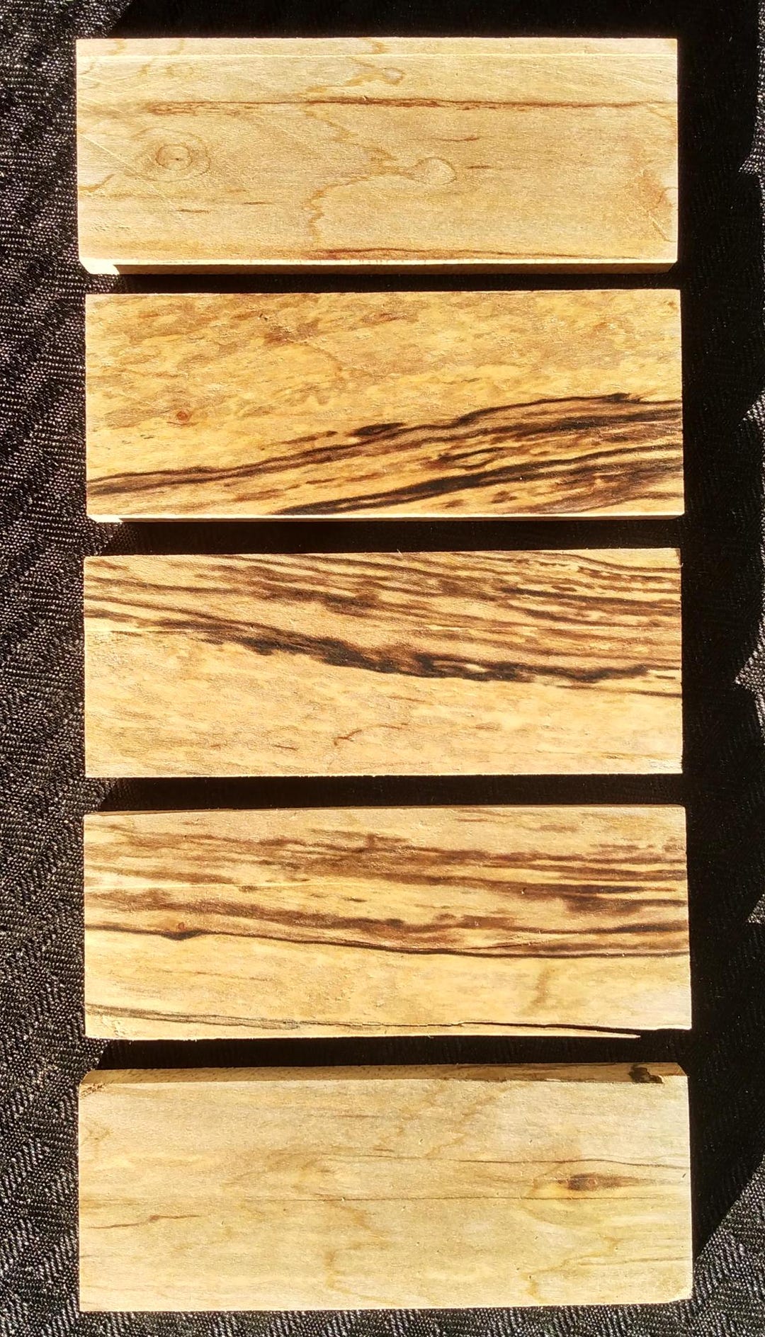 5 Spalted Maple Knife Scales | Inlay Blanks | 4 1/4"x1 5/8"x3/8" - Etsy