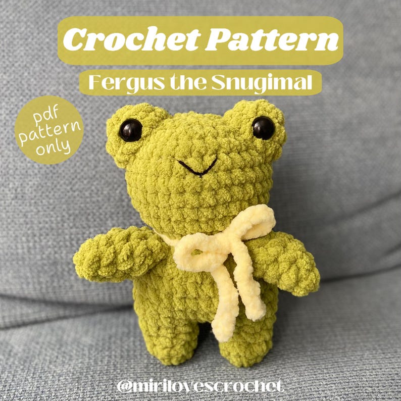 Fergus the Frog (snugimal) Crochet Pattern - Etsy