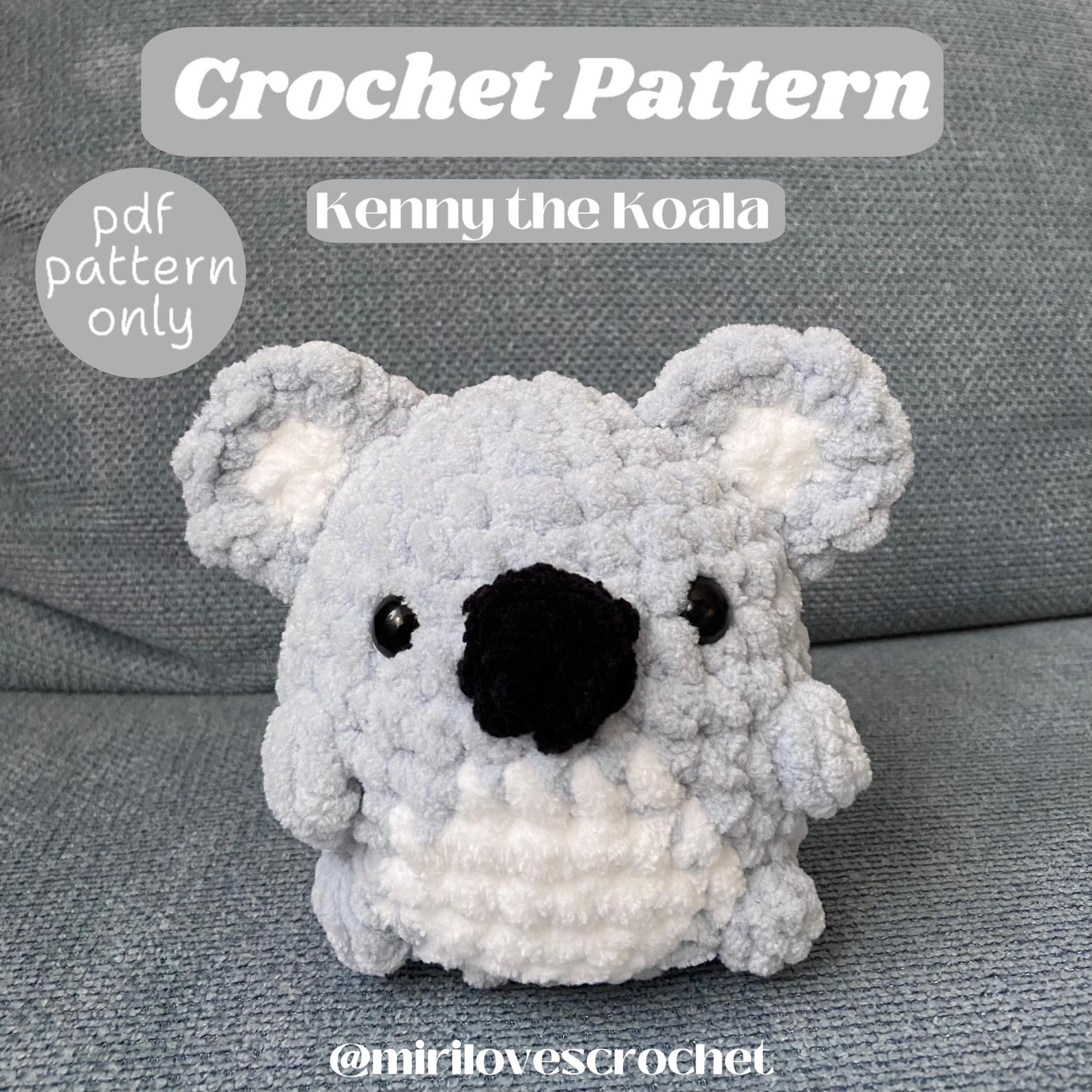 Kenny the Koala Crochet Pattern - Etsy
