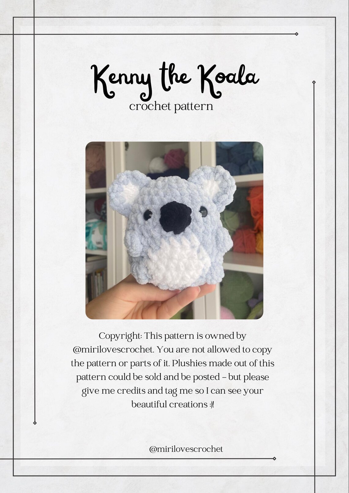 Kenny the Koala Crochet Pattern - Etsy