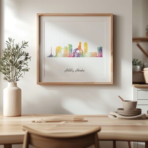 Addis Ababa Skyline Print, Watercolor Cityscape, Africa Wall Art Poster ...