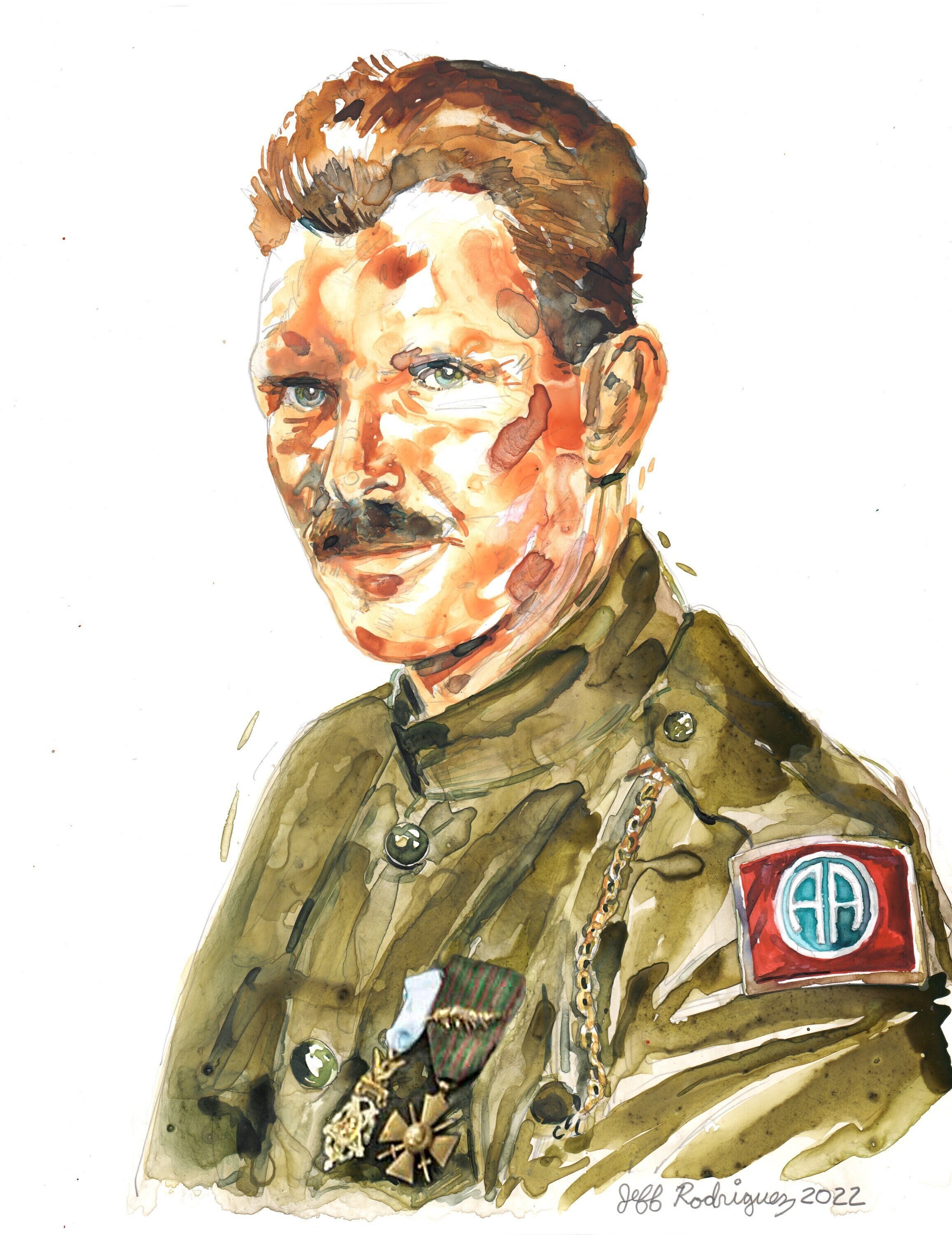 Watercolor Painting-portrait of Alvin C York. at the Moment - Etsy