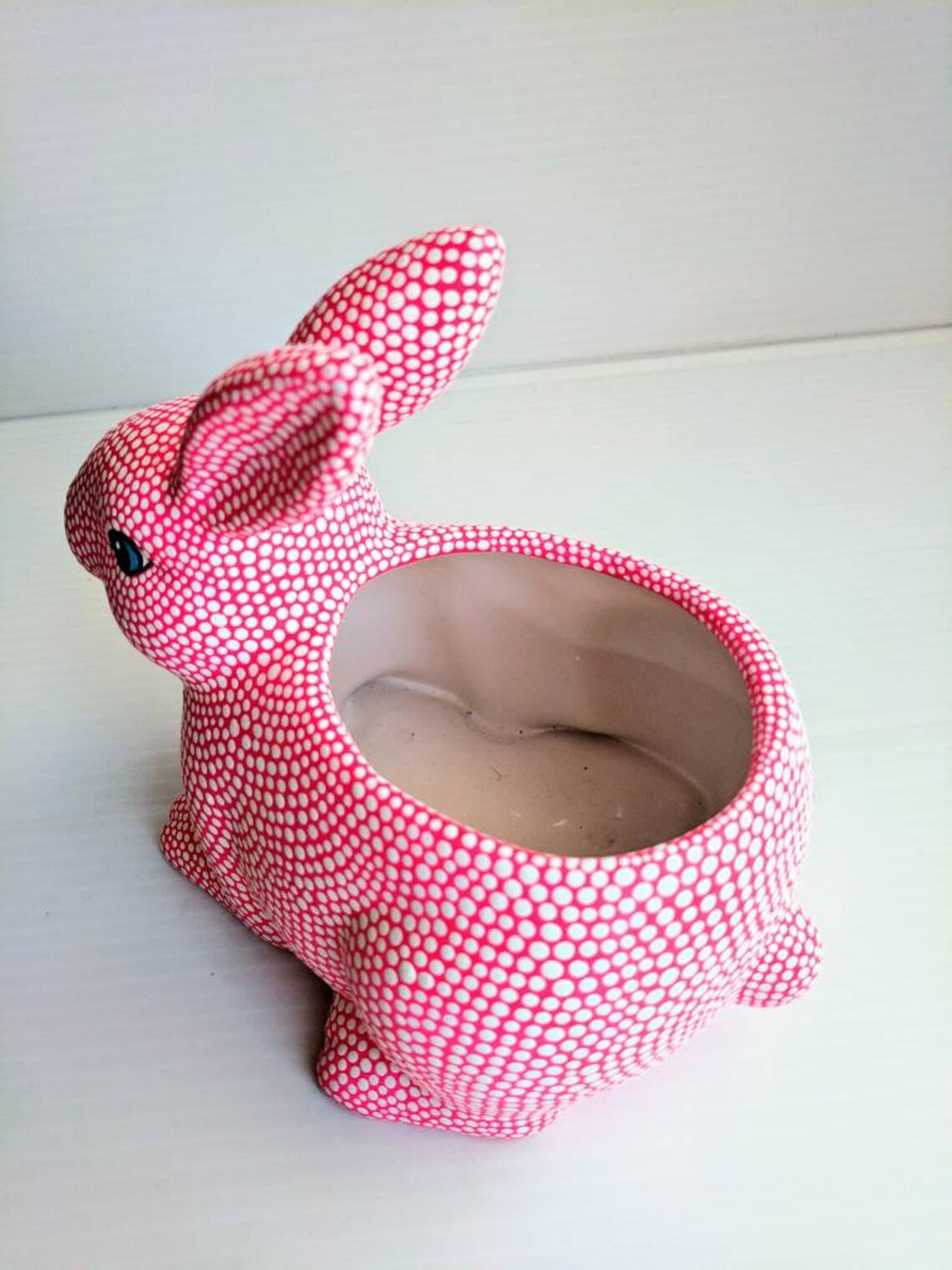 Bunny Planter Ceramic Bunny Pot Pink Bunny | Etsy