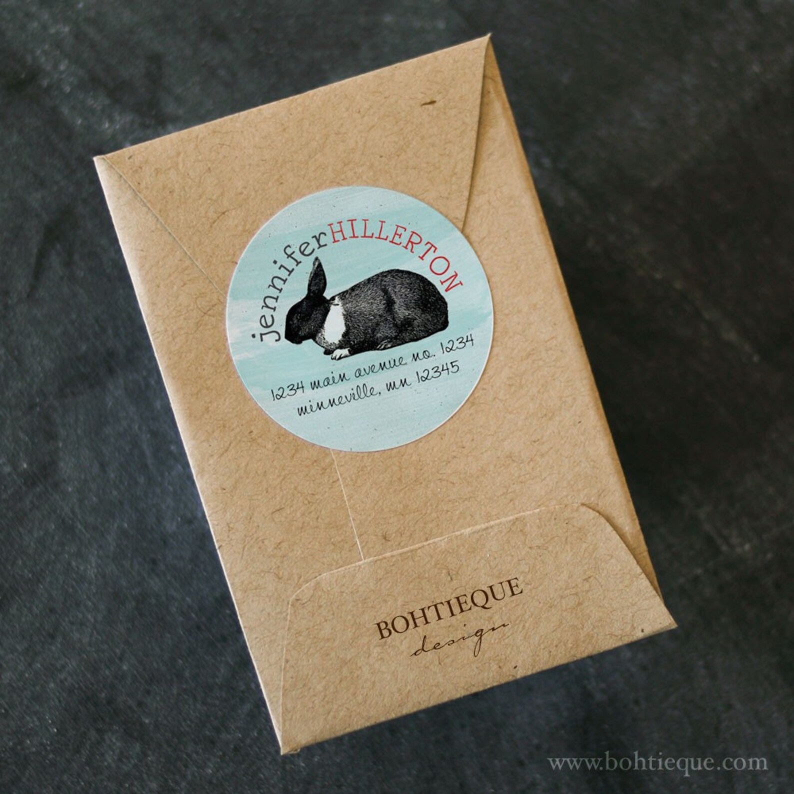 Vintage Bunny Rabbit Easter Return Address Labels Set of 40 - Etsy