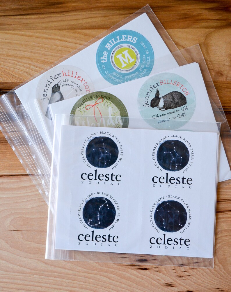 Star Signs Constellation Return Address Labels Custom | Etsy