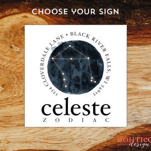 Star Signs Constellation Return Address Labels Custom | Etsy