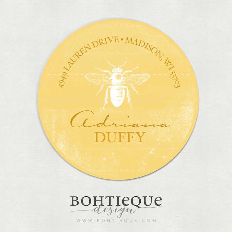 Bee Address Stamp - Etsy