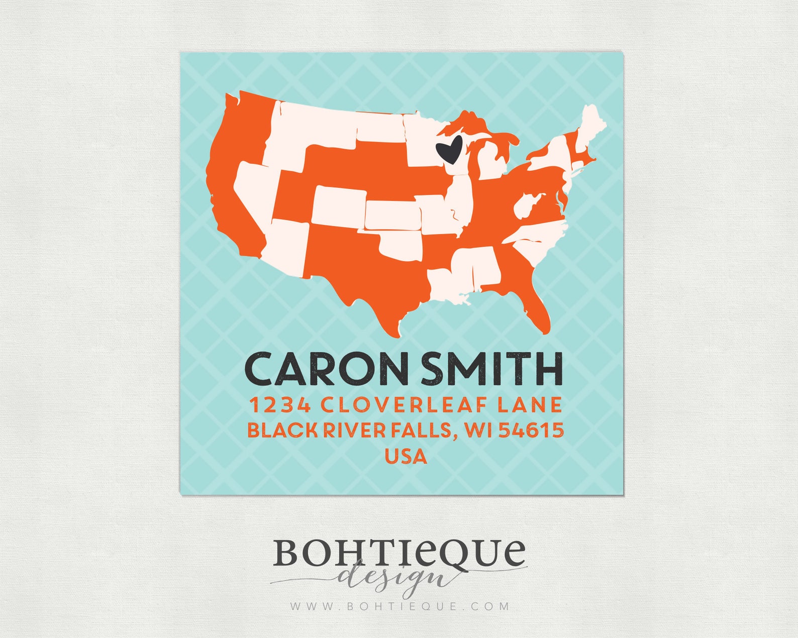 Home States Personalized Return Address Labels With Color - Etsy