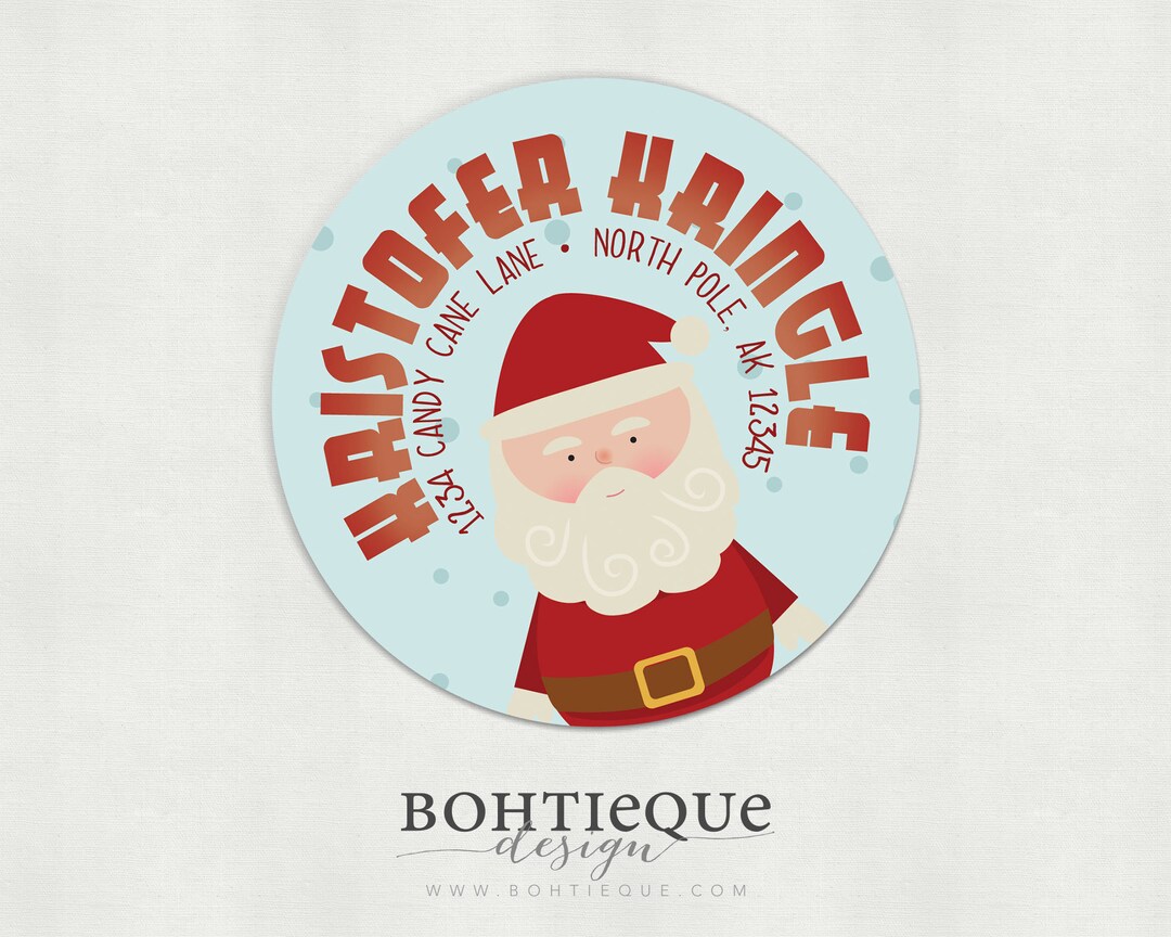 Blushing Santa Christmas Return Address Labels, Gift Tag, Set of 40 - Etsy