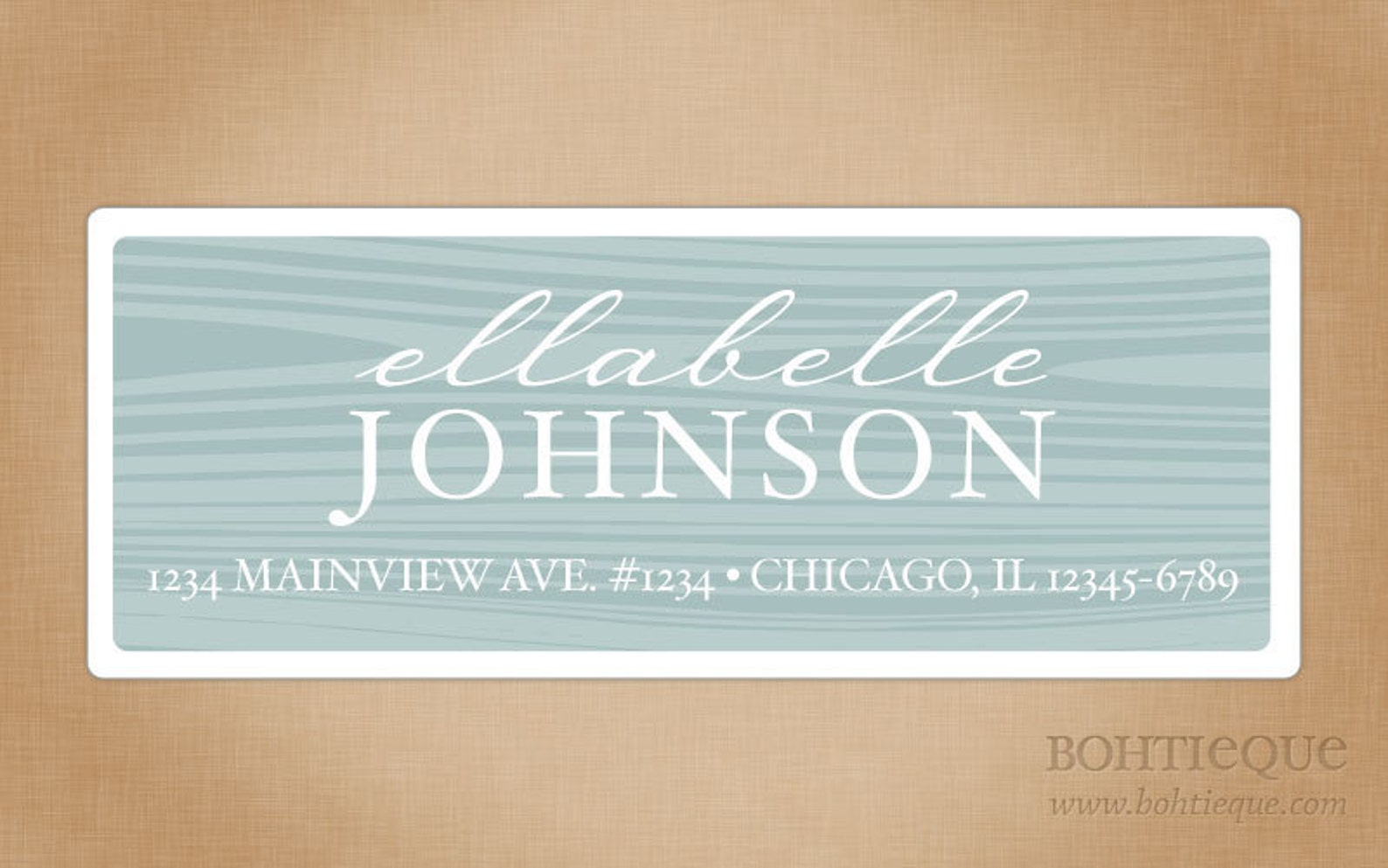 Wood Grain Elegant Custom Return Address Stickers With Color | Etsy