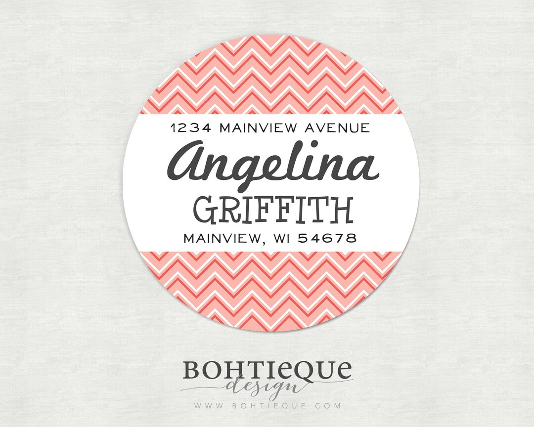 Double Chevron Return Address Labels – Custom Address Labels – Photo ...