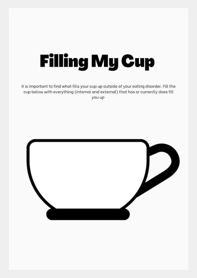 20 Eating Disorder Recovery Worksheets - Etsy